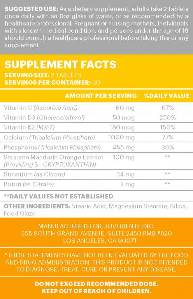Vitamins for bones | with cellular level relief| by Juveriente®